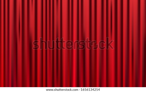 Red Curtain Background Grand Opening Event Stock Vector (Royalty Free ...
