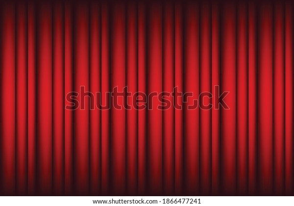 Red Curtain Background Vector Illustratoin Stock Vector (Royalty Free ...