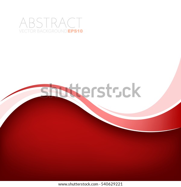 Red Curve Line Vector Background White Stock Vector (Royalty Free ...