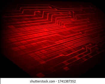 Red Cyber Circuit Future Technology Concept Stock Vector (Royalty Free ...