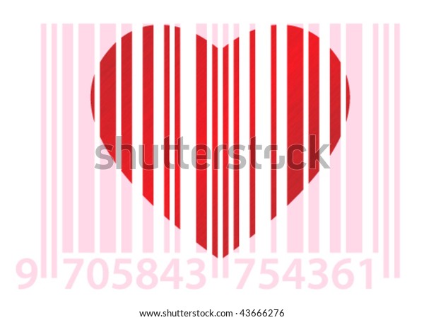 Red Dappled Heart On White Background Stock Vector (Royalty Free ...