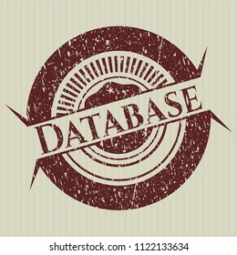Red Database Rubber Seal Grunge Texture Stock Vector (Royalty Free ...