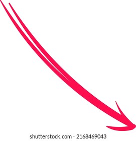 Red Decline Arrow Loss Symbol Doodle Stock Vector (Royalty Free ...
