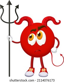 Red Devil Cartoon Character Facial Expression Stock Vector (Royalty ...