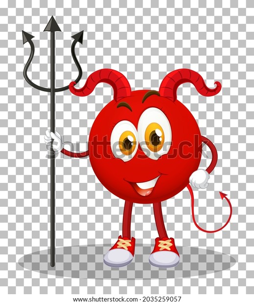 Red Devil Cartoon Character Facial Expression Stock Vector (Royalty ...