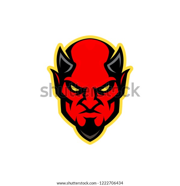 Red Devil Modern Sports Logo Mascot Stock Vector (Royalty Free) 1222706434
