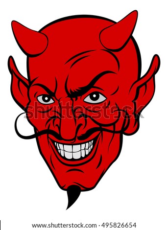Vetor stock de Red Devil Satan Lucifer Demon Cartoon (livre de direitos ...