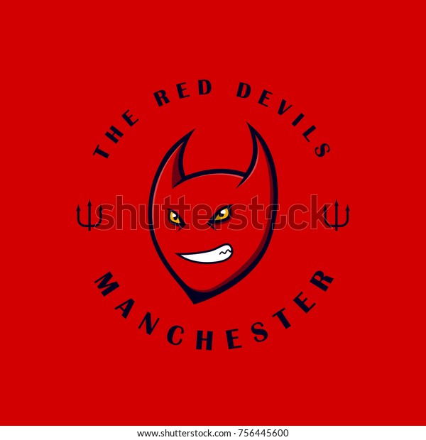 Red Devils Fan Art Print Stock Vector (Royalty Free) 756445600 ...