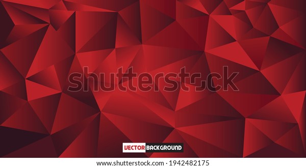 Red Diamond Background Design Abstract Triangles Stock Vector (Royalty ...