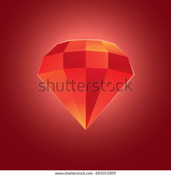 Red Diamond Illustration Stock Vector (Royalty Free) 685055809 ...