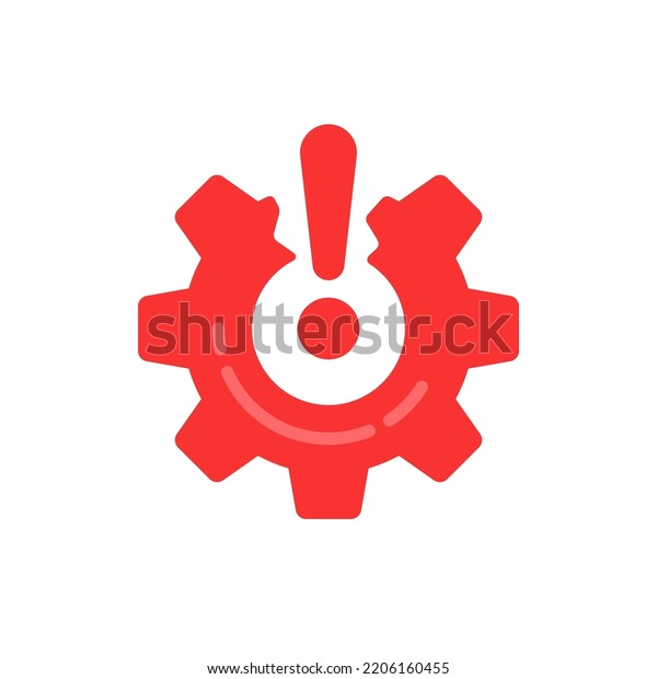 Red Disruption Malfunction Icon Like Broken Stock Vector (Royalty Free ...