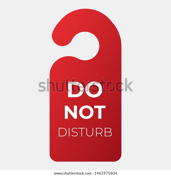 Red Do Not Disturb Sign Door: vetor stock (livre de direitos ...