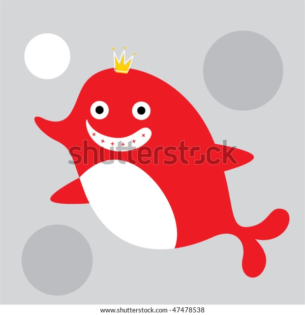 Red Dolphin Greeting Stock Vector (Royalty Free) 47478538 | Shutterstock