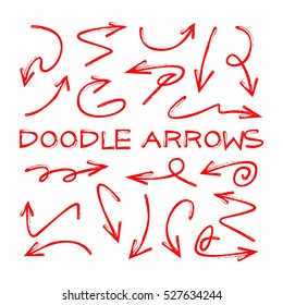 Red Hand Drawn Arrow Vector Icons: เวกเตอร์สต็อก (ปลอดค่าลิขสิทธิ์ ...