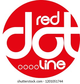 Red Dot Line Logo Stock Vector (Royalty Free) 1201051744