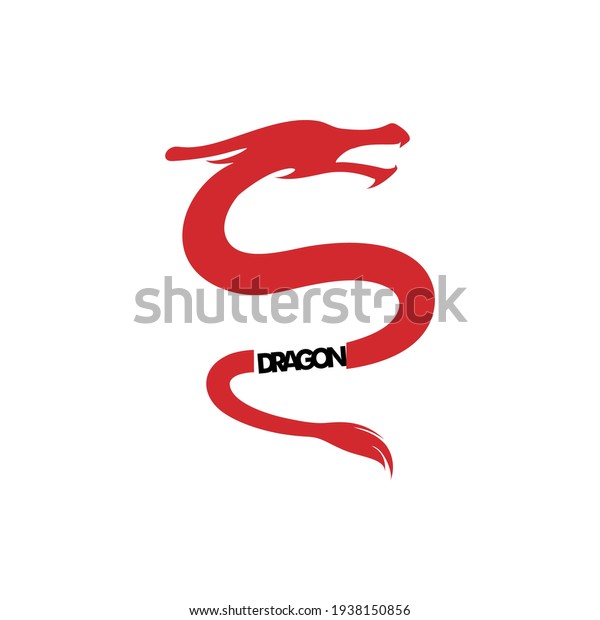 Red Dragon Icon Logo Illustration Stock Vector (Royalty Free ...