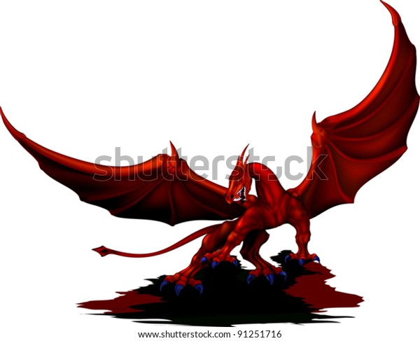 Red Dragon Wings Revealed: เวกเตอร์สต็อก (ปลอดค่าลิขสิทธิ์) 91251716 ...