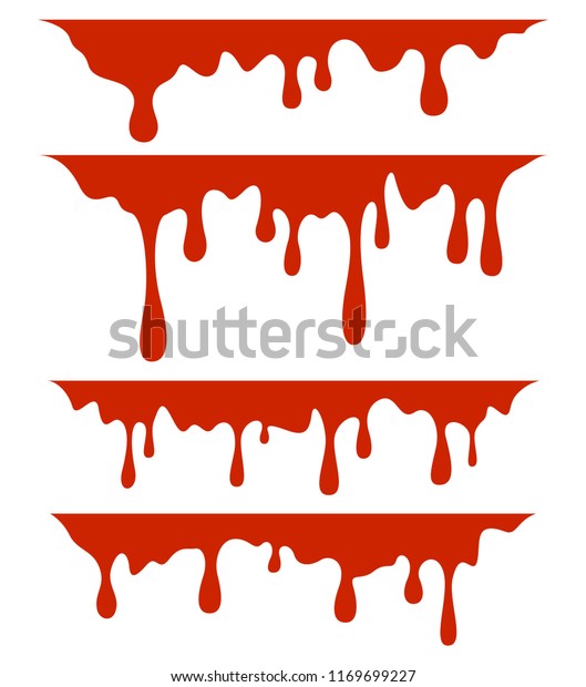 Red Dripping Paint On White Background Stock Vector (Royalty Free ...