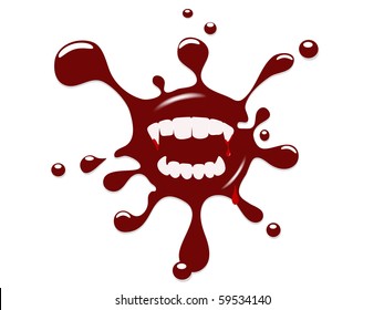 Red Drop Blood Vampire Teeth Vector 스톡 벡터(로열티 프리) 59534140 | Shutterstock