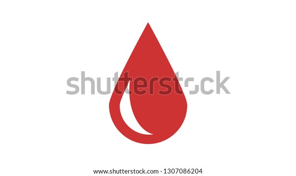 Red Drop Icon Blood Logo Vector Stock Vector (Royalty Free) 1307086204 ...