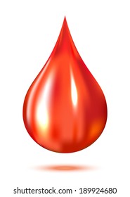 Red Drop Isolated On White Background: vector de stock (libre de ...