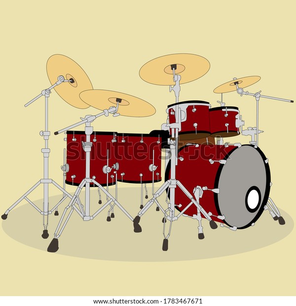 Red Drum Vector Illustration Art Stock Vector (Royalty Free) 1783467671 ...