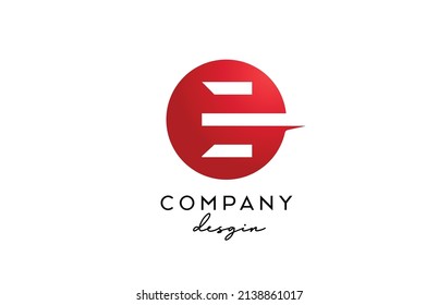 Red E Alphabet Letter Logo Icon Stock Vector (Royalty Free) 2138861017 ...