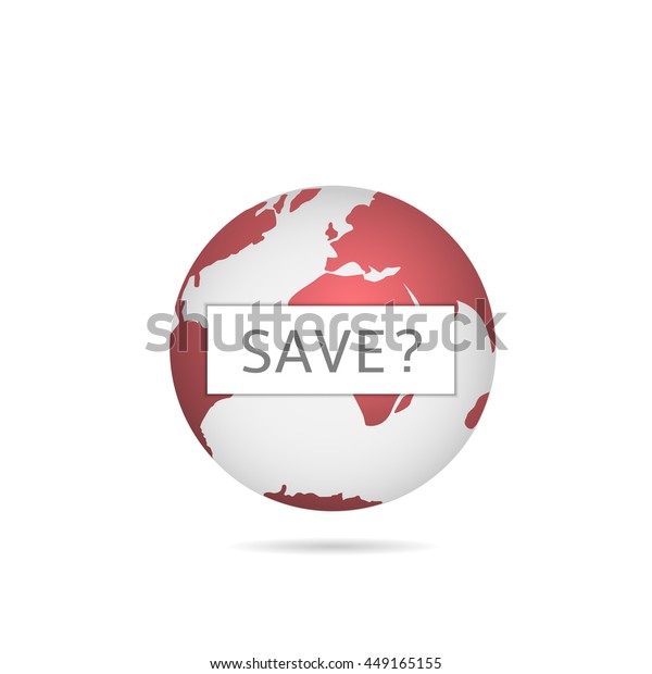 Red Earth Illustration Red World Map Stock Vector (Royalty Free ...