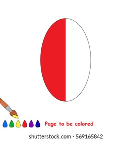 Red Ellipse Coloring Book Educate Preschool Stock Vector (Royalty Free ...