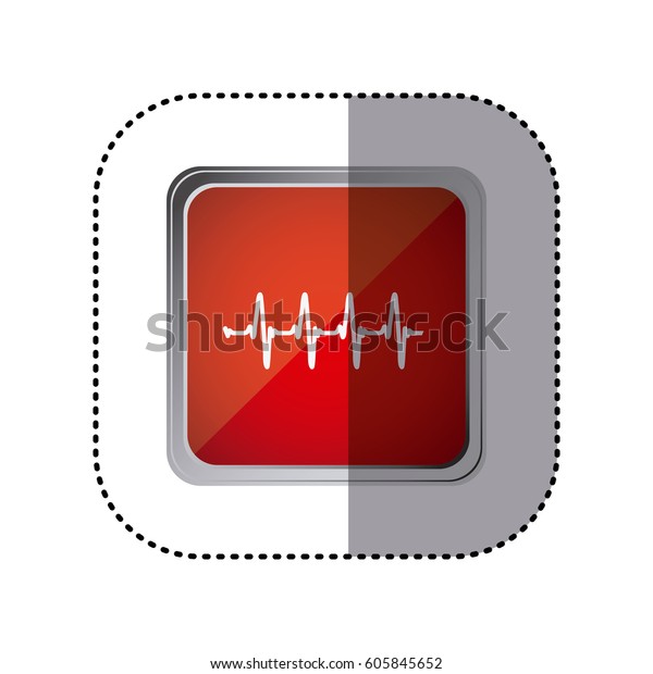 Red Emblem Vital Sign Vector Illustration Stock Vector (Royalty Free ...