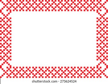 Red White Checkered Frame Background Center Stock Illustration ...