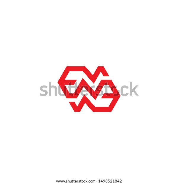 Red Ene Letter Logo Design Vector Stock Vector (Royalty Free ...