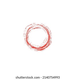 Red Enso Circle Hand Drawn Vector Stock Vector (Royalty Free ...