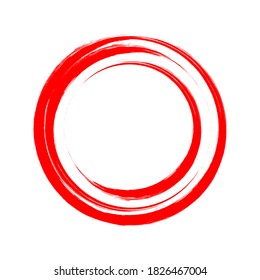 Red Enso Symbol Isolated On White Stock Vector (Royalty Free ...
