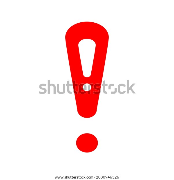 Red Exclamation Point White Exclamation Point Stock Vector (Royalty ...