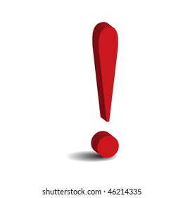 Red Exclamation Sign Stock Vector (Royalty Free) 46214335 | Shutterstock
