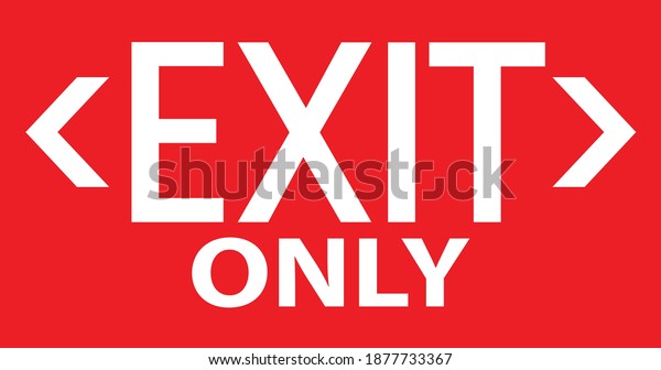 Red Exit Sign Left Right Arrows Stock Vector (Royalty Free) 1877733367 ...
