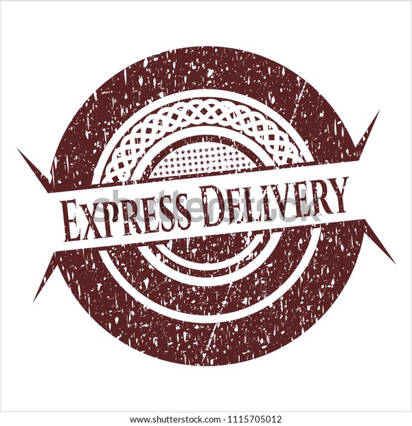Red Express Delivery Rubber Seal Stock Vector (Royalty Free) 1115705012 ...