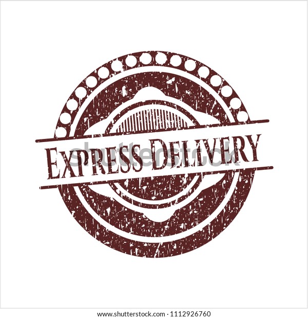 Red Express Delivery Rubber Stamp Stock Vector (Royalty Free ...