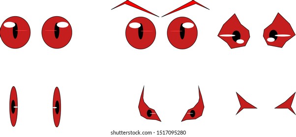 Red Eye Devil Vector Halloween Theme Stock Vector (Royalty Free ...