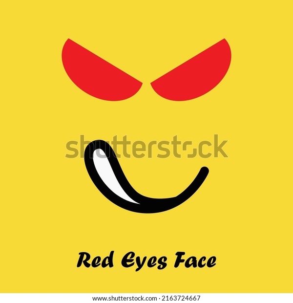 Red Eyes Face Logo Icon Vector Stock Vector (Royalty Free) 2163724667 ...