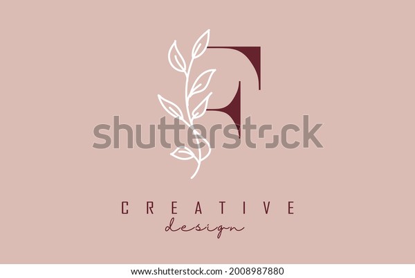 Red F Letter Logo Design White Stock Vector (Royalty Free) 2008987880 ...