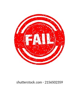 Red Fail Stamp On White Background Stock Vector (Royalty Free ...