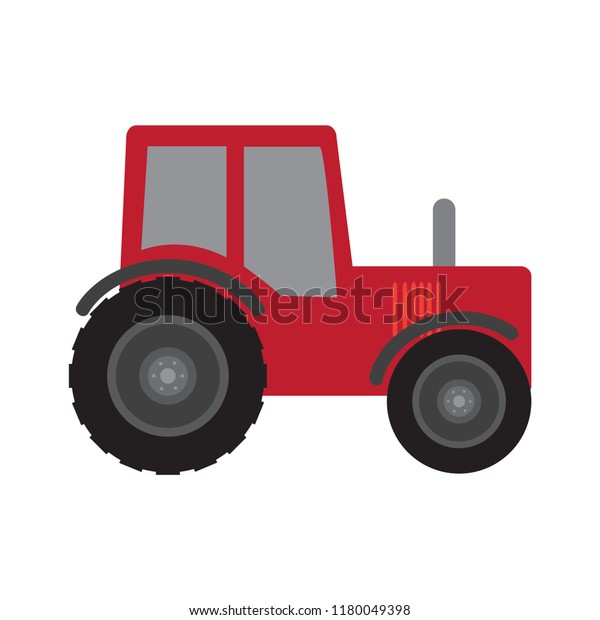 Red Farm Tractor Stock Vector (Royalty Free) 1180049398 | Shutterstock