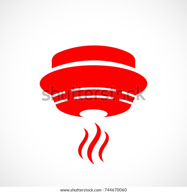 Vector de stock (libre de regalías) sobre Red Fire Detector Icon744670060