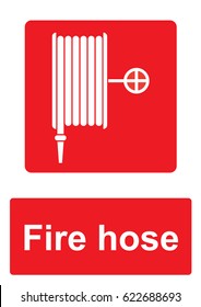 Red Fire Equipment Sign Isolated On Stock Vector (Royalty Free ...