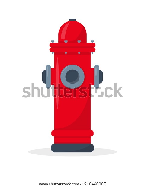 Red Fire Hydrant Isolated On White Stock Vector (Royalty Free ...