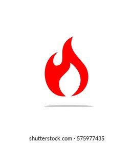Red Fire Logo Template Illustration Design Stock Vector (Royalty Free ...