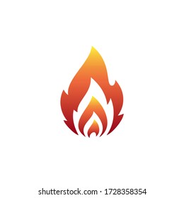 Red Fire Logo Yellow Fire Logo Stock Vector (Royalty Free) 1728358354 ...