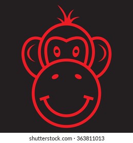 Red Fire Monkey Chinese New Year Stock Vector (Royalty Free) 363811013 ...